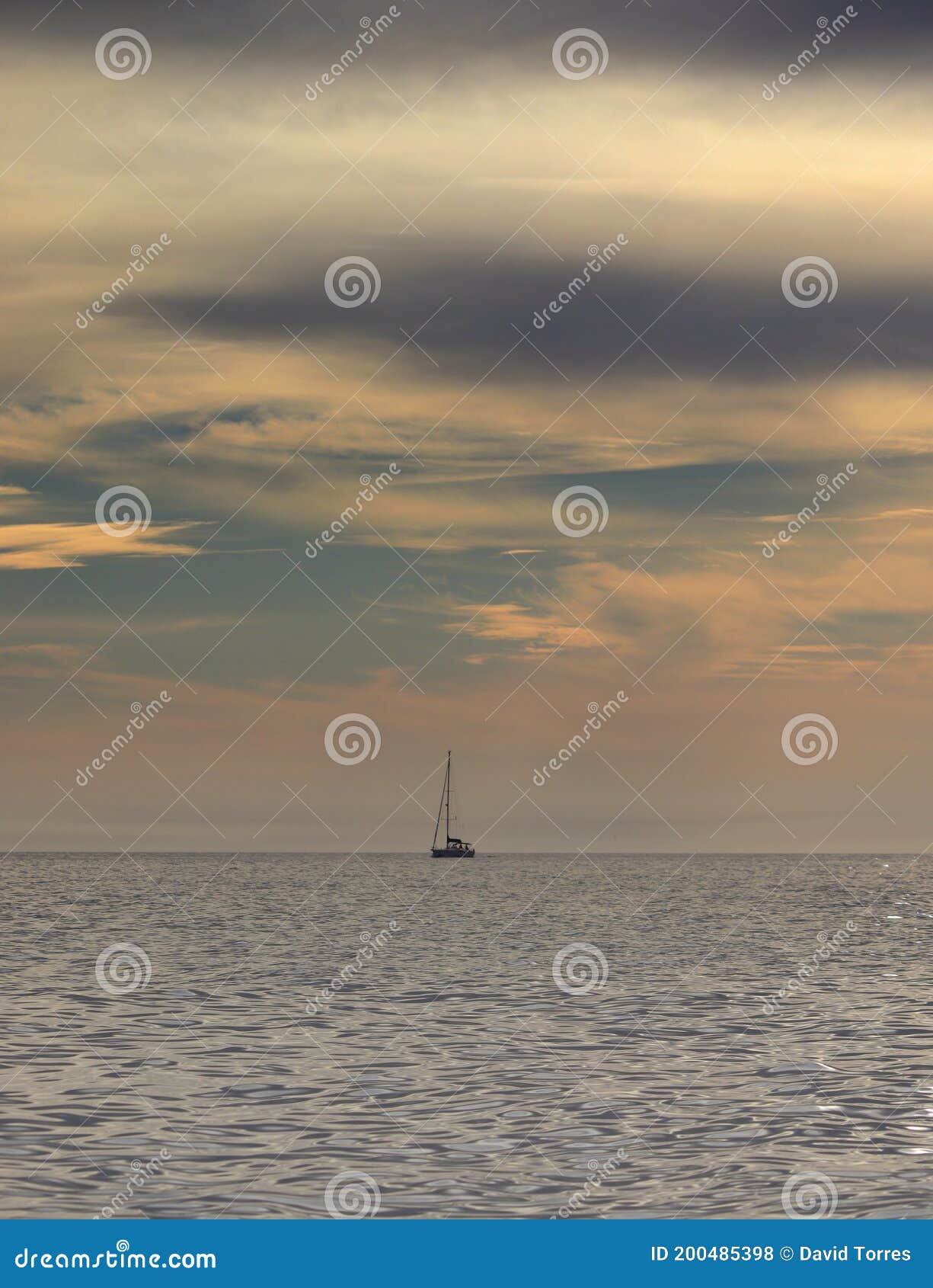 Boat Adrift stock photo. Image of horizon, background - 200485398