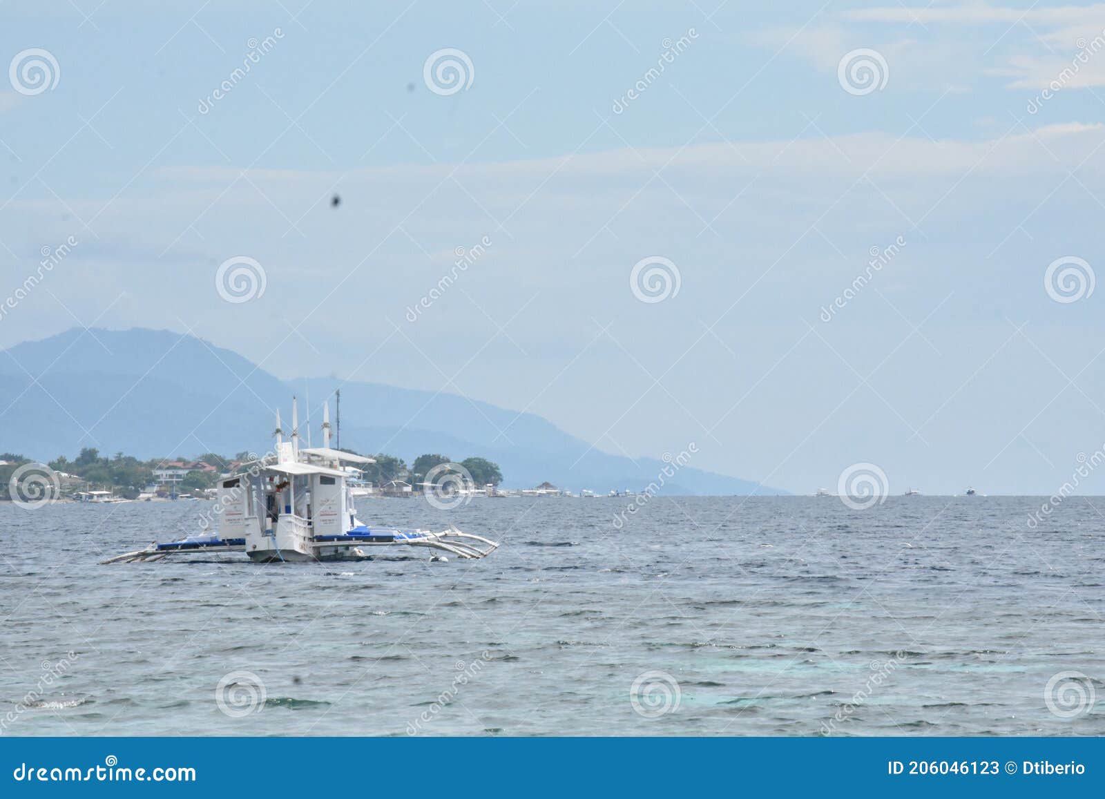 A Boat Afloat in Ocean Water Editorial Stock Photo - Image of floats ...