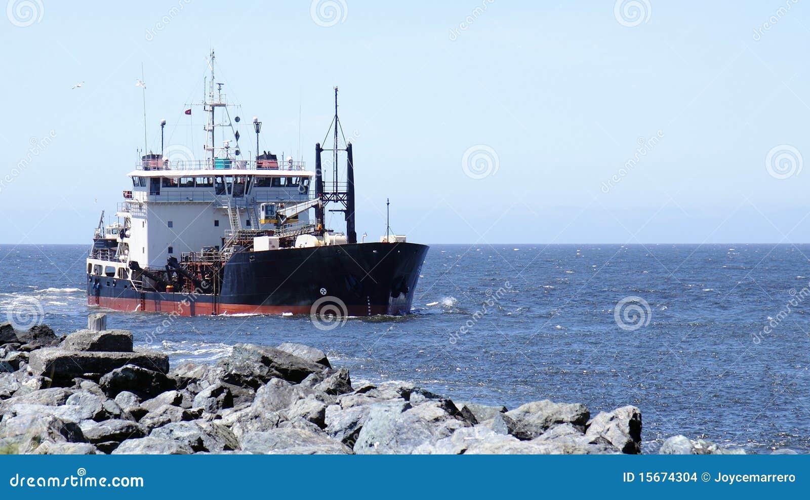 Boat Approaching Rocky Inlet Stock Photo - Image of saltwater, geology ...