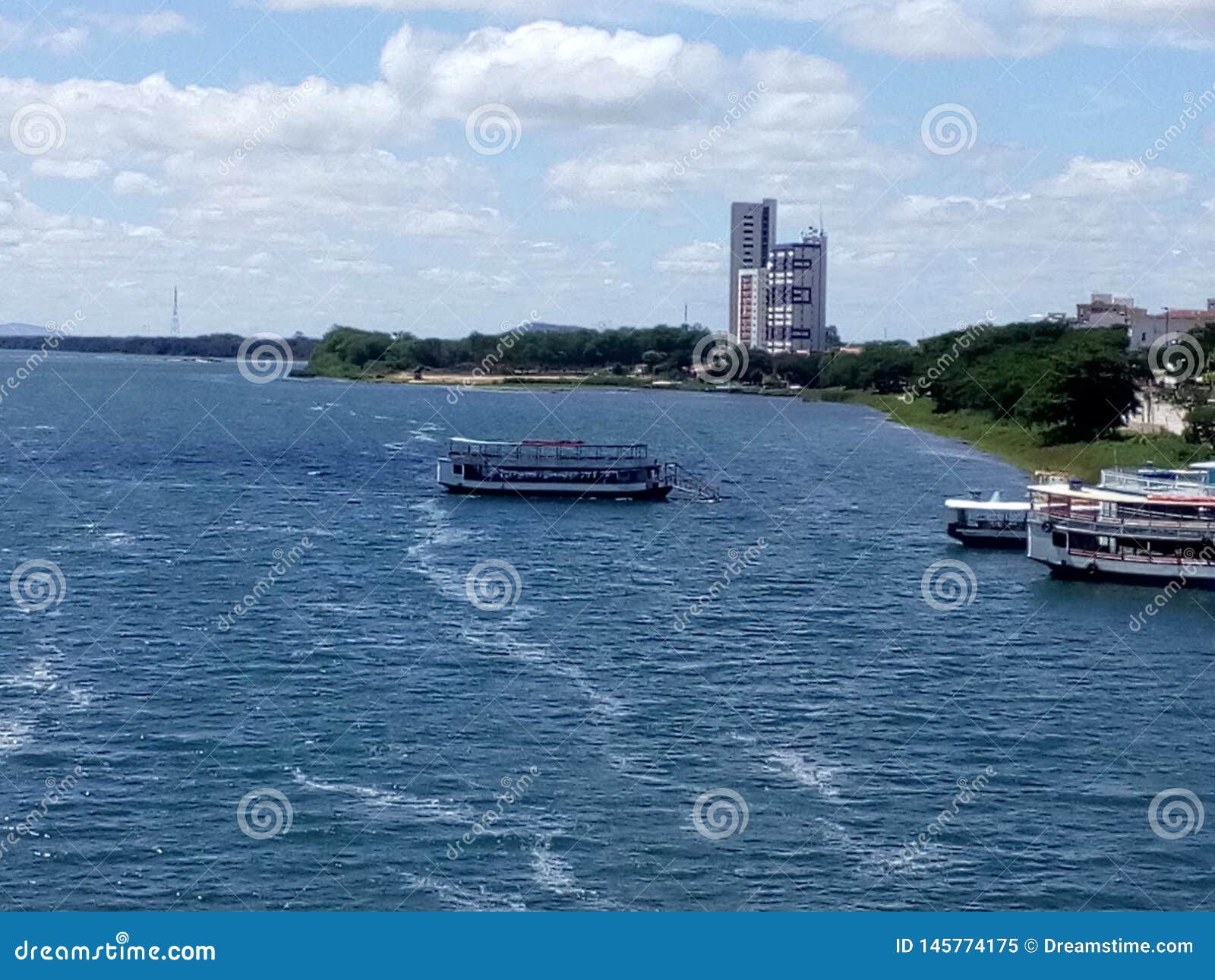 The Boat Arrives at Its Destination Stock Image - Image of island ...