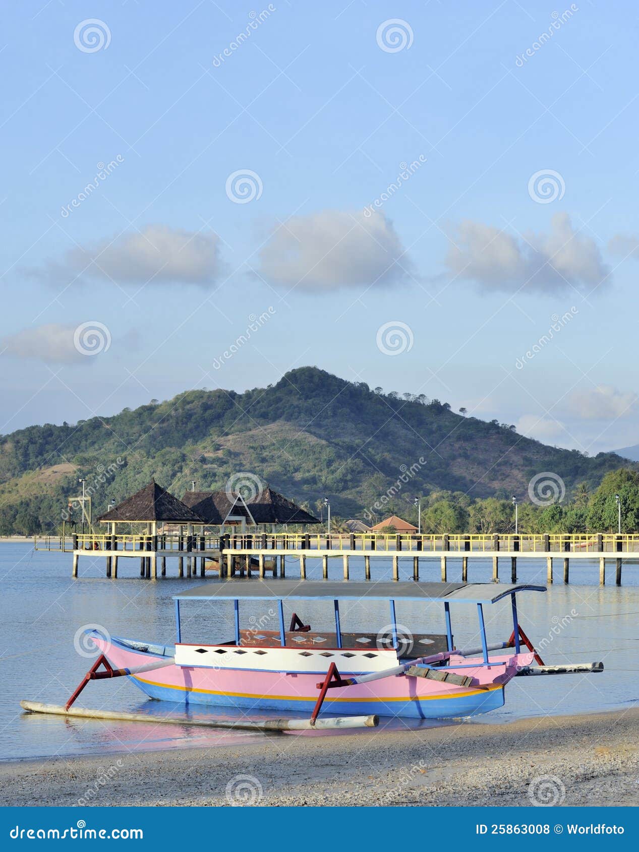 Boat in asian harbor stock photo. Image of format, green - 25863008