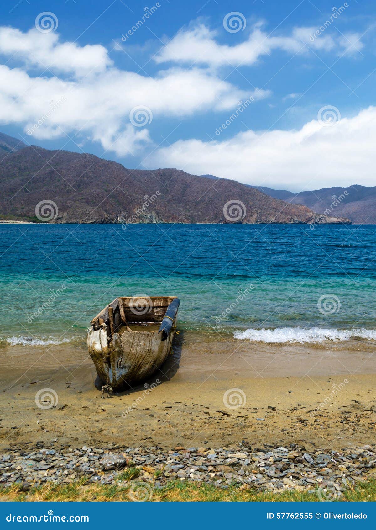 Boat in Bahia Concha stock image. Image of colombia, travel - 57762555