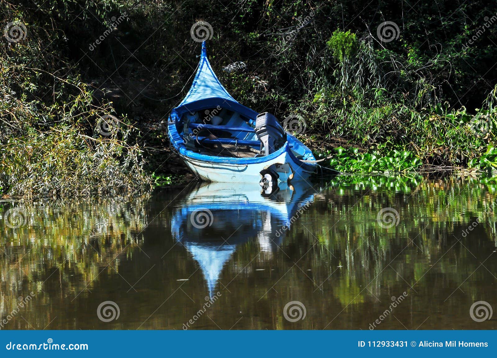 Boat on the Bank of the River Stock Image - Image of work, view: 112933431