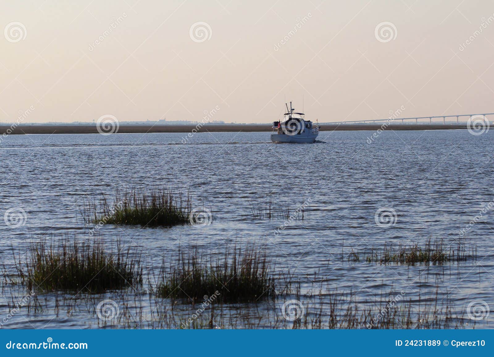 Boat on the Bay stock image. Image of nature, oceans - 24231889