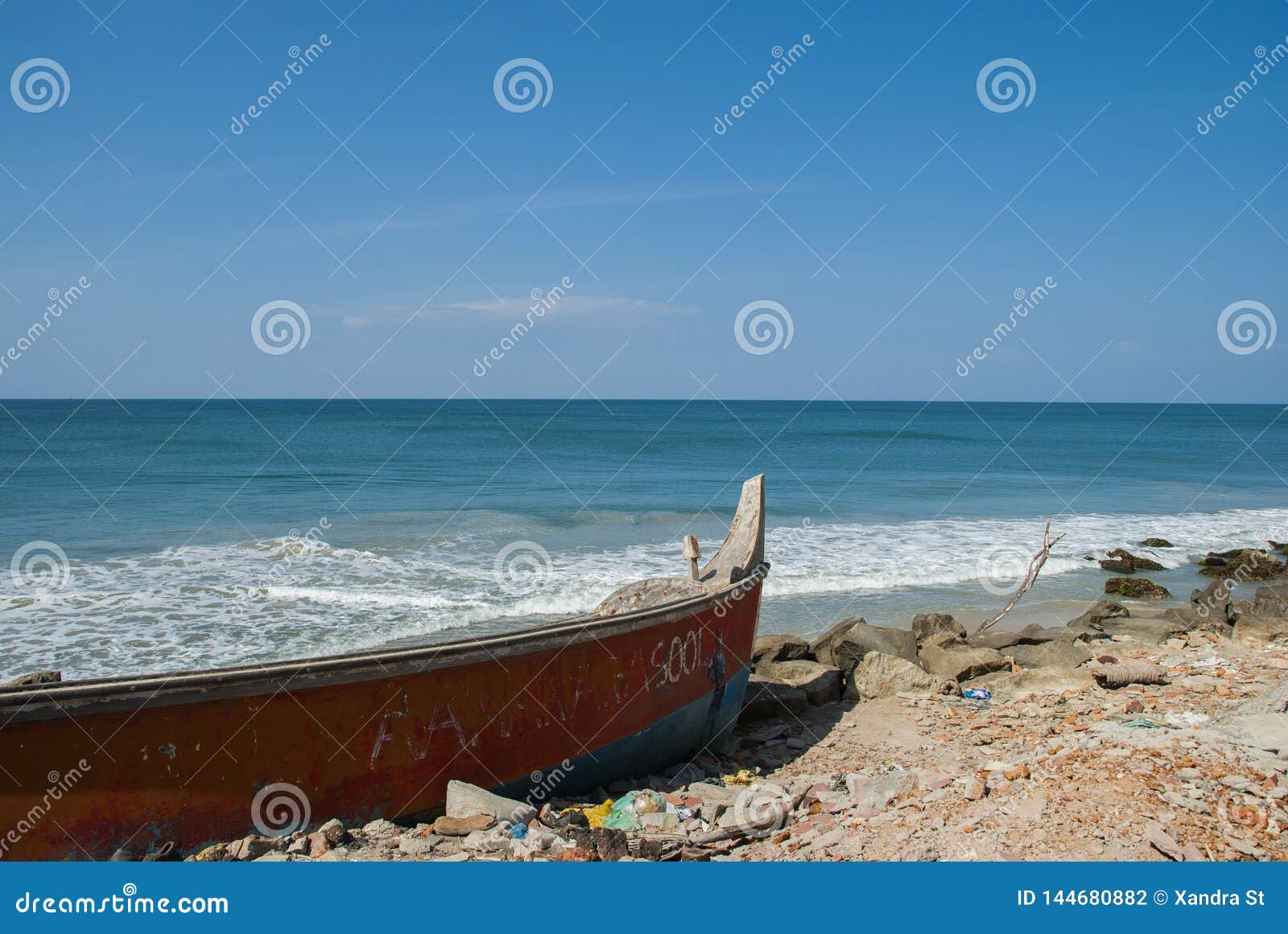 Boat on the Beach in Varkala in India Editorial Photography - Image of ...