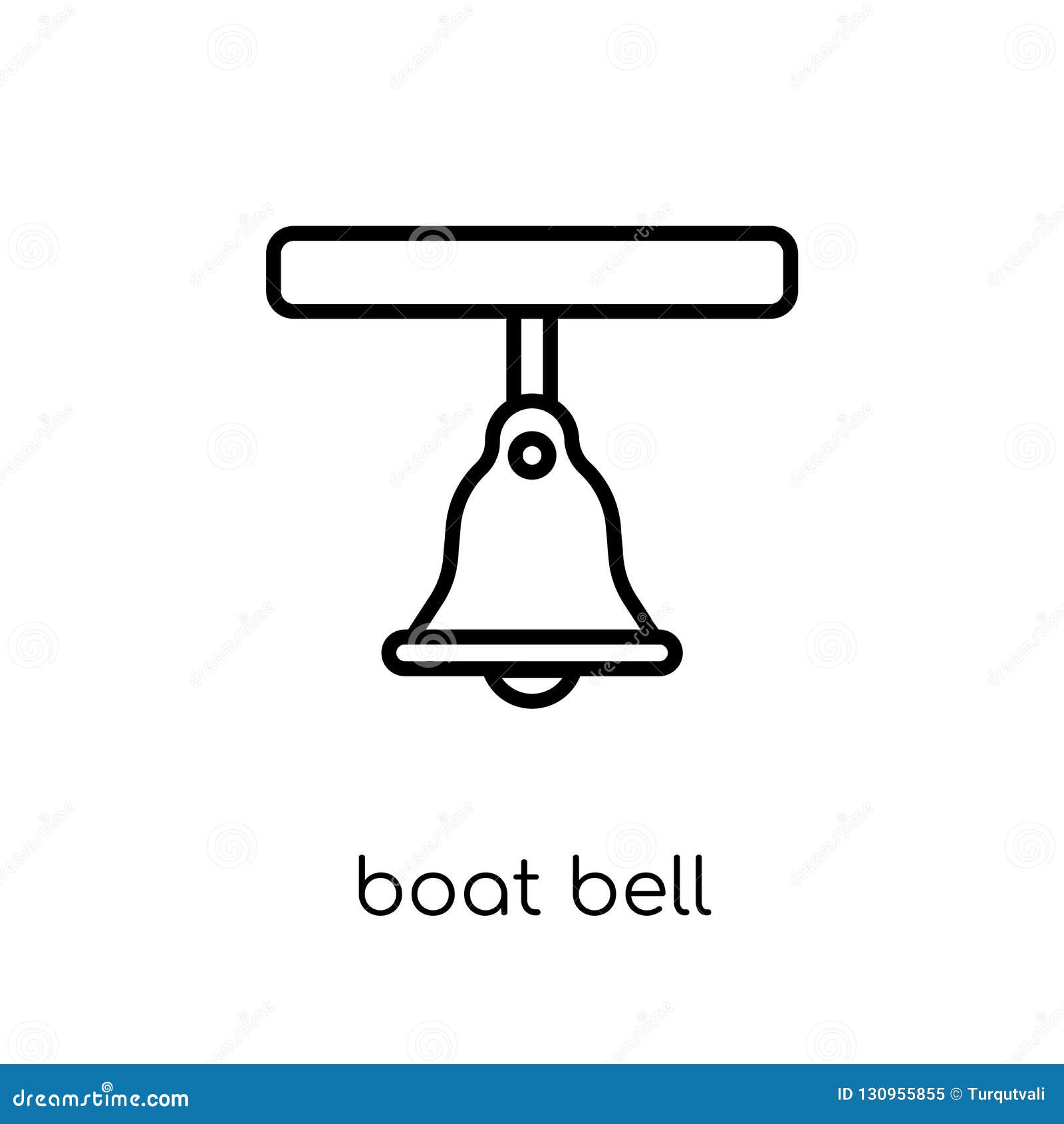 Boat Bell Icon. Trendy Modern Flat Linear Vector Boat Bell Icon Stock ...