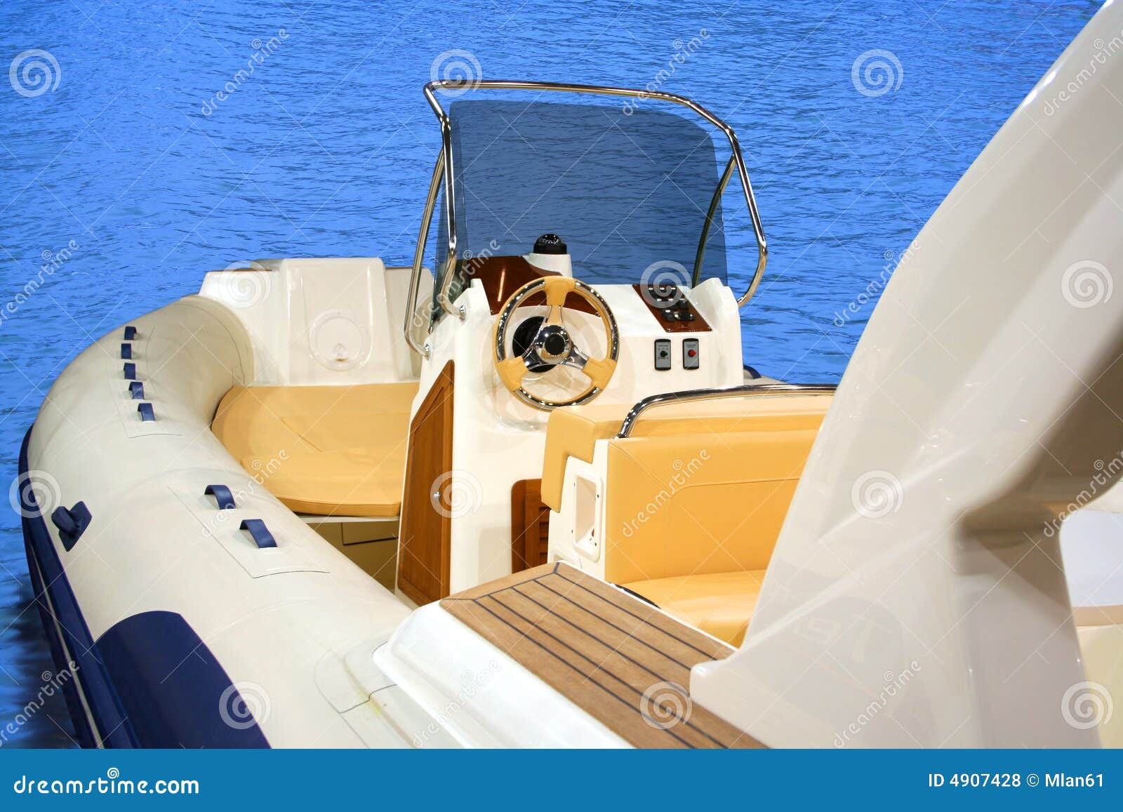 Boat on blue water stock photo. Image of bluish, boating - 4907428