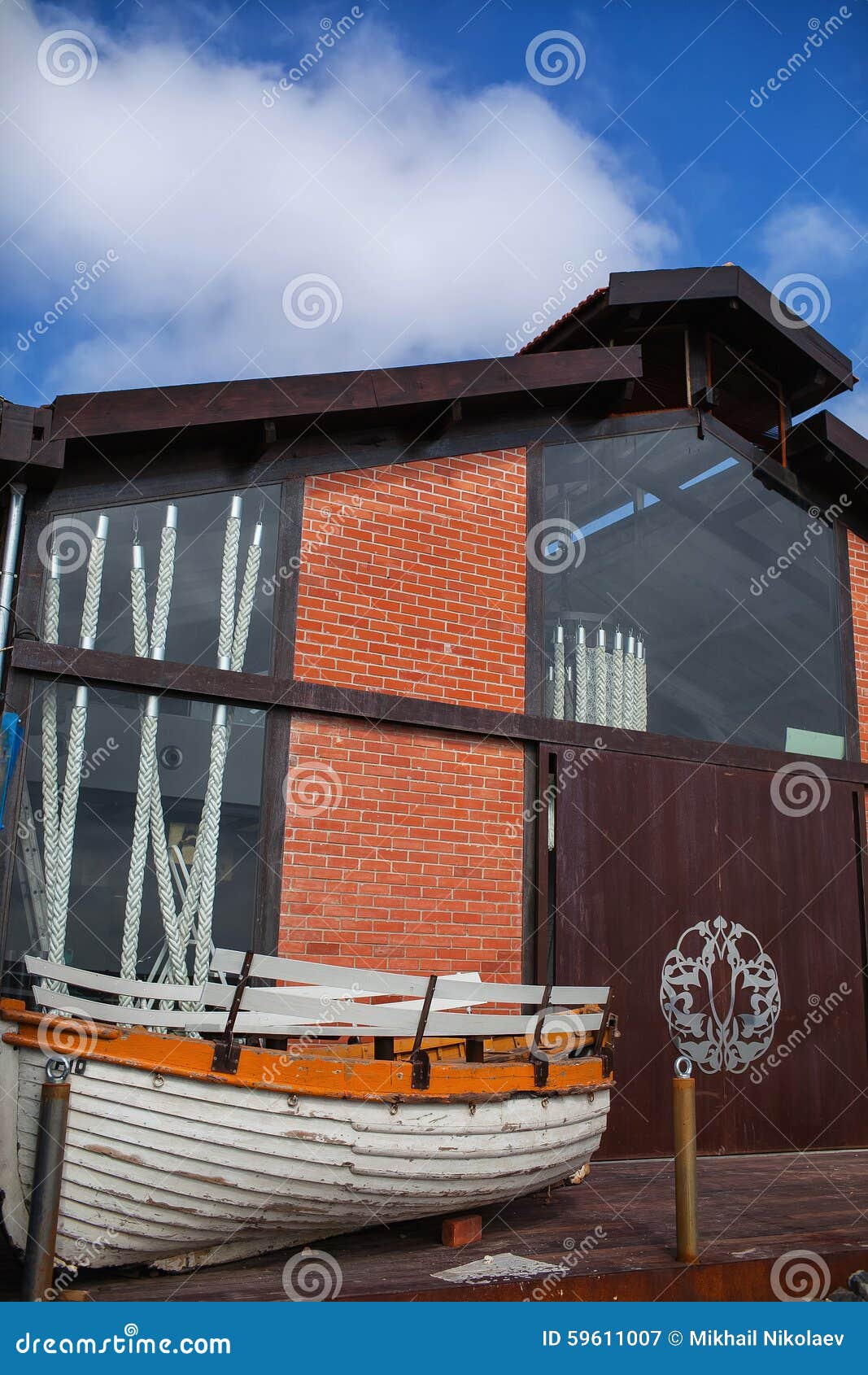 Boat and boat hangar stock image. Image of vintage, industry - 59611007
