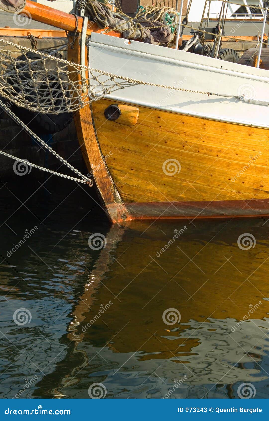 Boat bow and reflection stock image. Image of harbour, prow - 973243