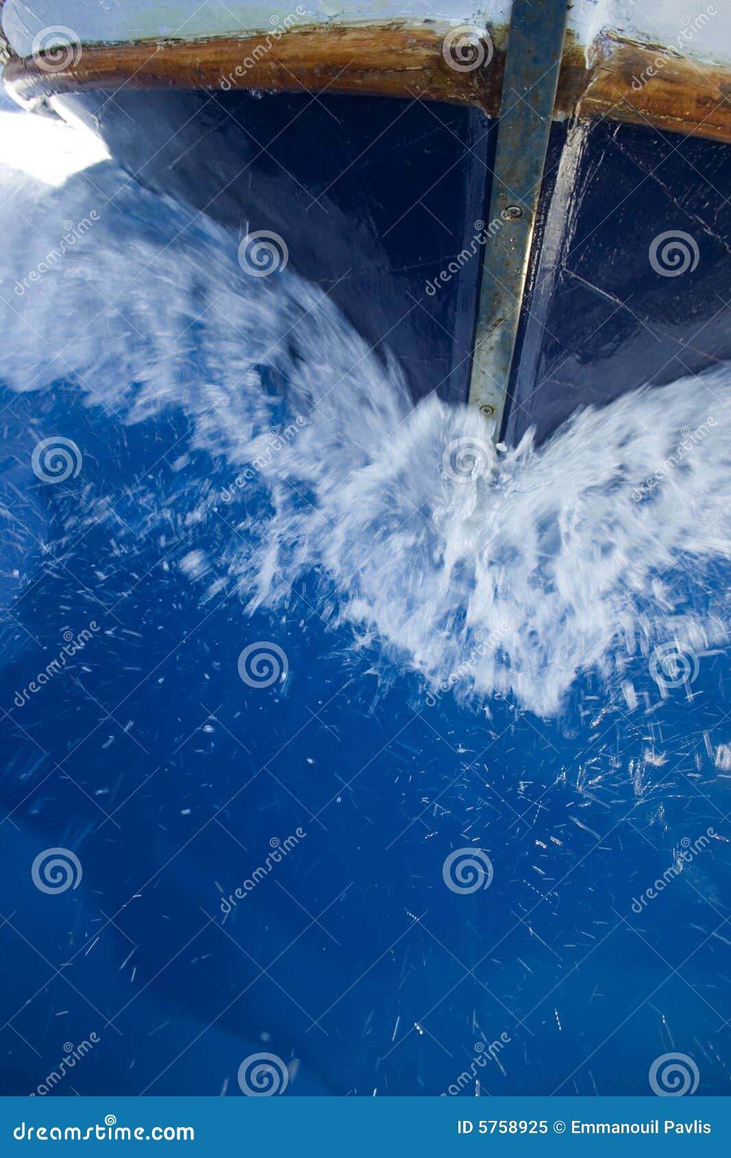 Boat bow in water stock image. Image of water, closeup - 5758925
