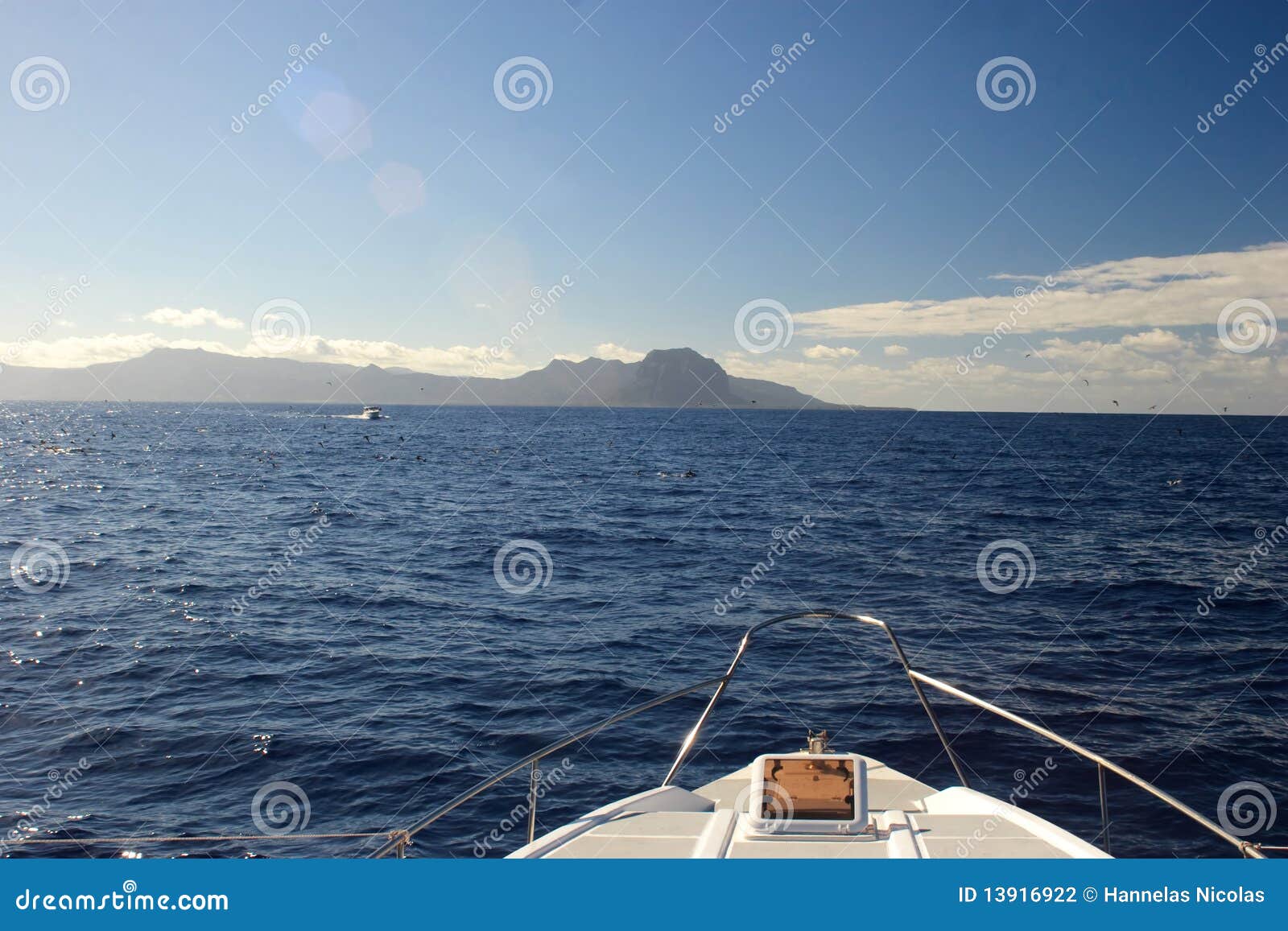 Boat Bow, Yatch on the Blue Ocean Stock Photo - Image of cruise, relax ...