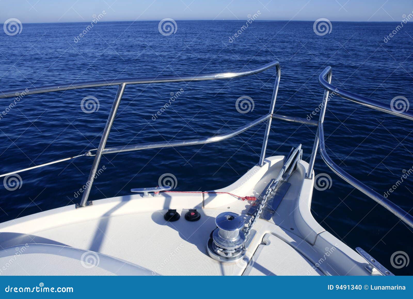 Boat Bow, Yatch Vacation on the Blue Ocean Stock Photo - Image of ...