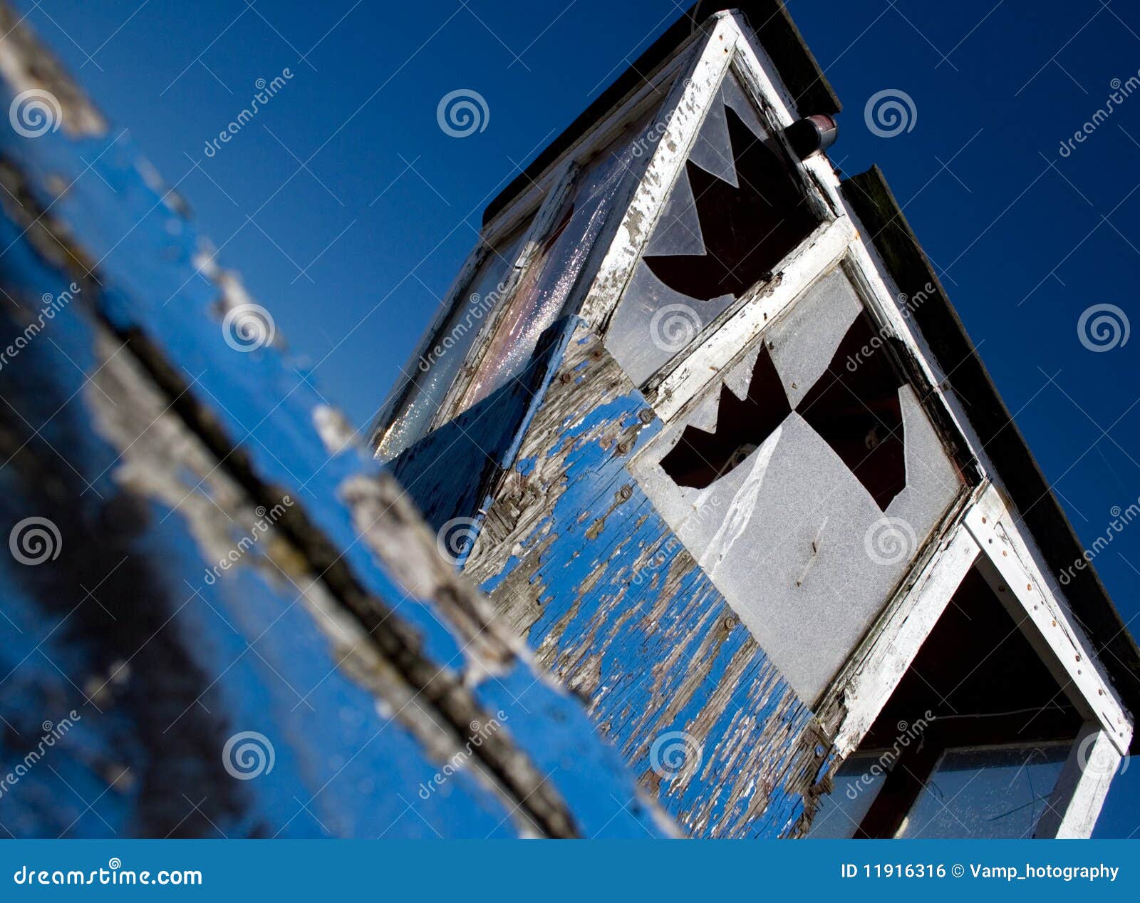 Boat with Broken Windows stock photo. Image of dungeoness - 11916316