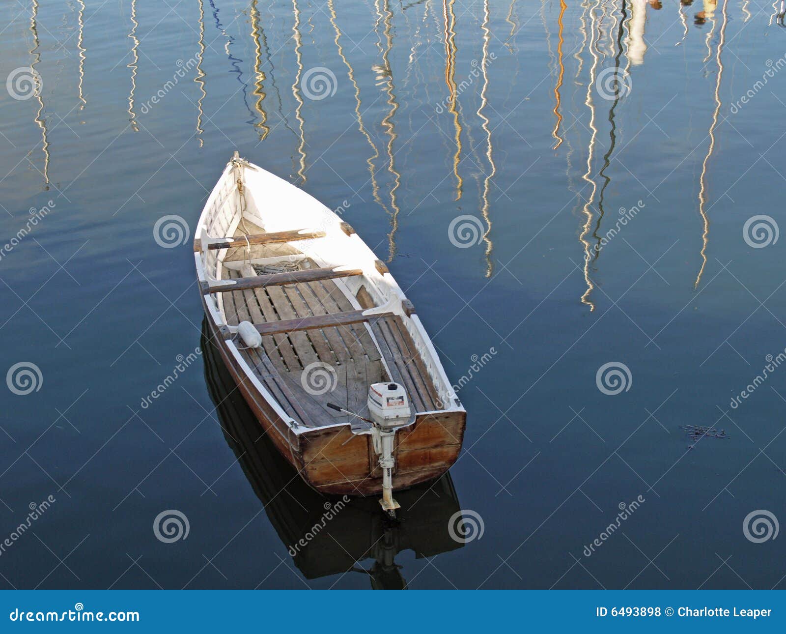 Boat on Calm Waters stock photo. Image of ocean, reflections - 6493898