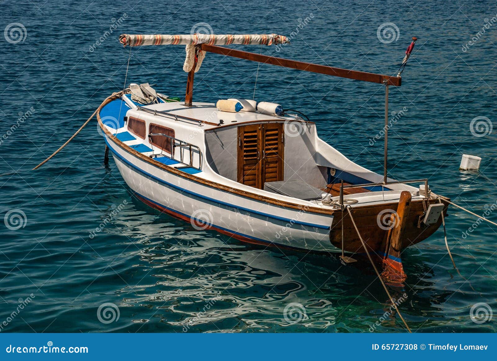 Boat with a canopy stock photo. Image of brown, white - 65727308