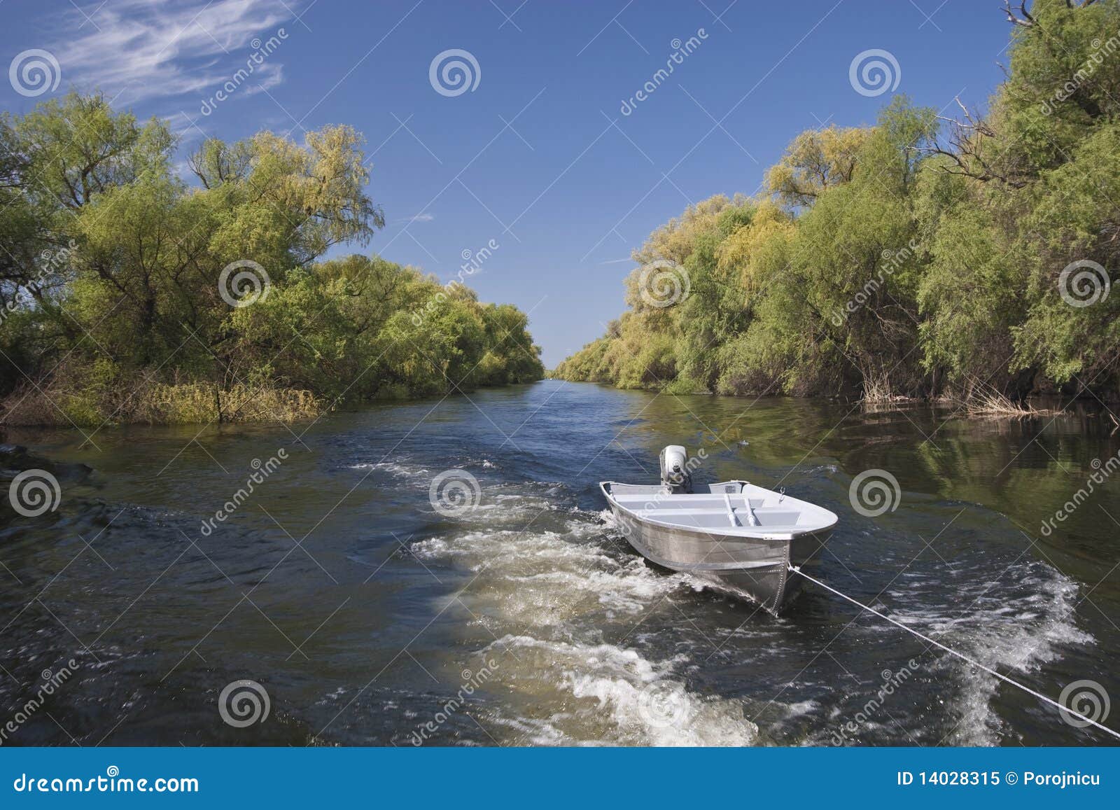 Boat channel stock image. Image of tourism, reflection - 14028315