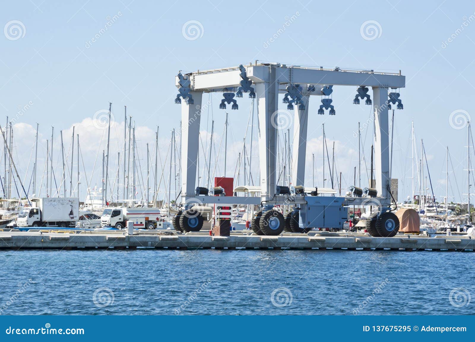 Boat Crane stock image. Image of industry, construction - 137675295