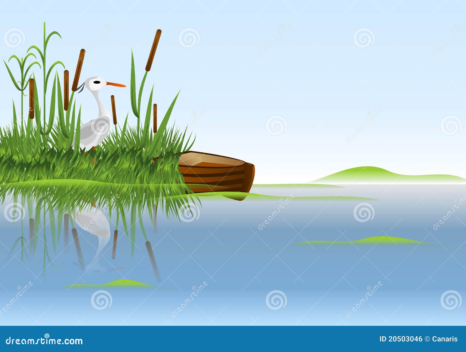 Reed Boat, Canoe Illustration, Drawing, Engraving, Ink, Line Art ...