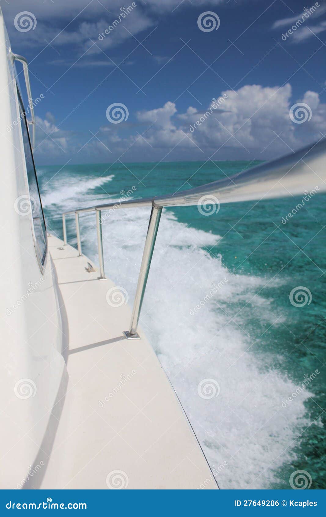Boat Cruising stock photo. Image of white, clouds, waves - 27649206
