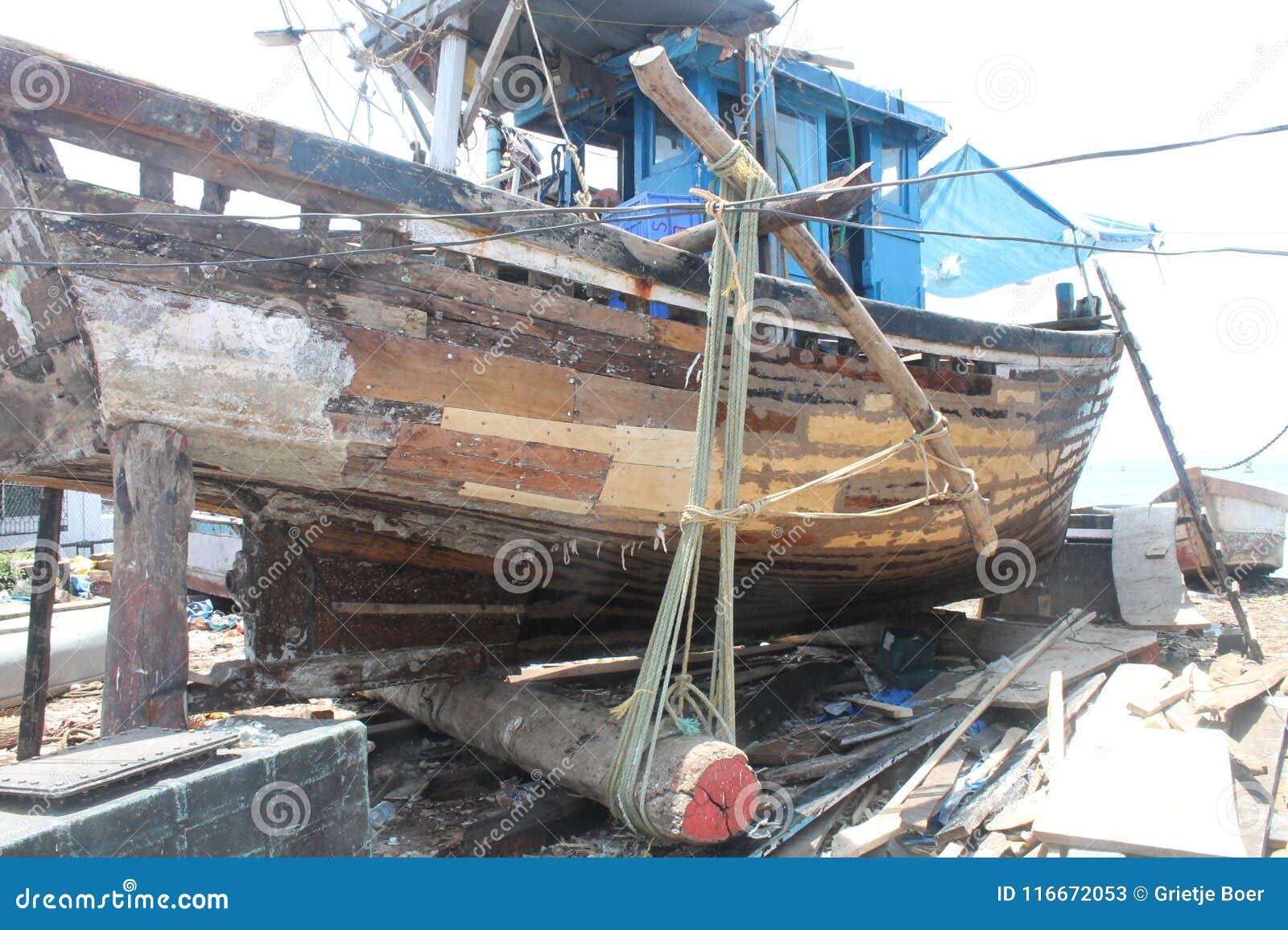 Boat in the dock stock image. Image of dock, wood, india - 116672053