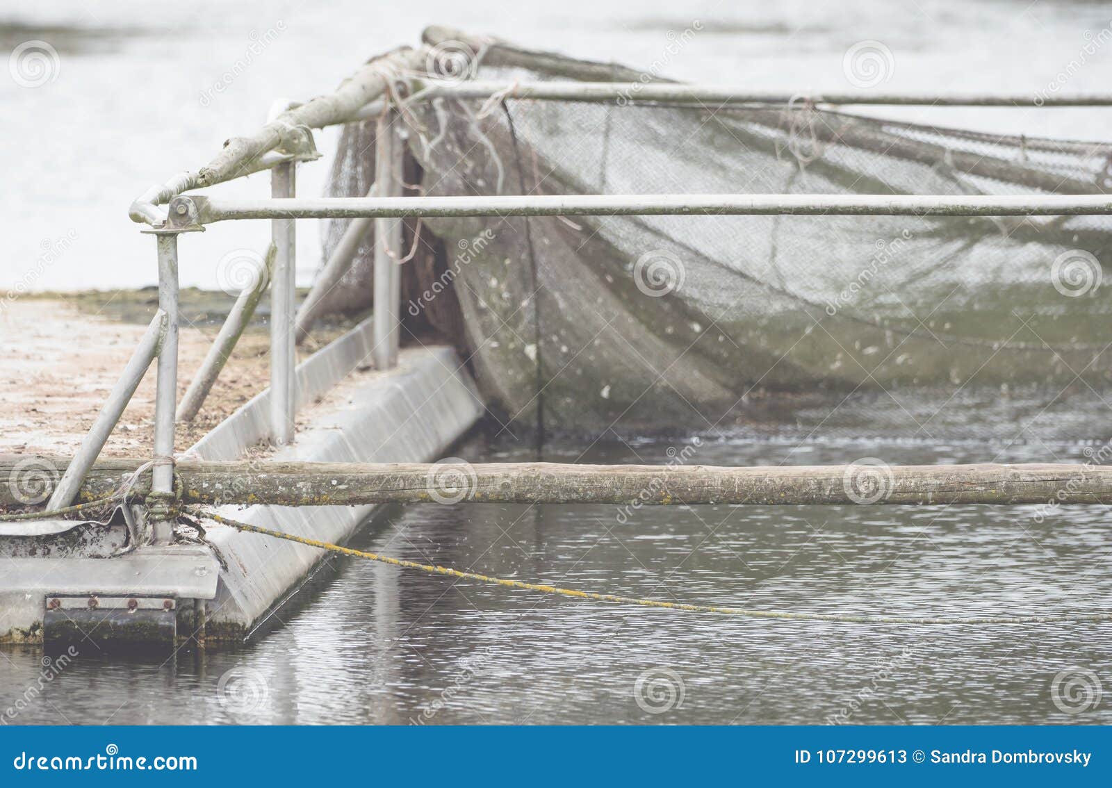 A Boat Dock with Device and Net for Fishing Stock Image - Image of ...