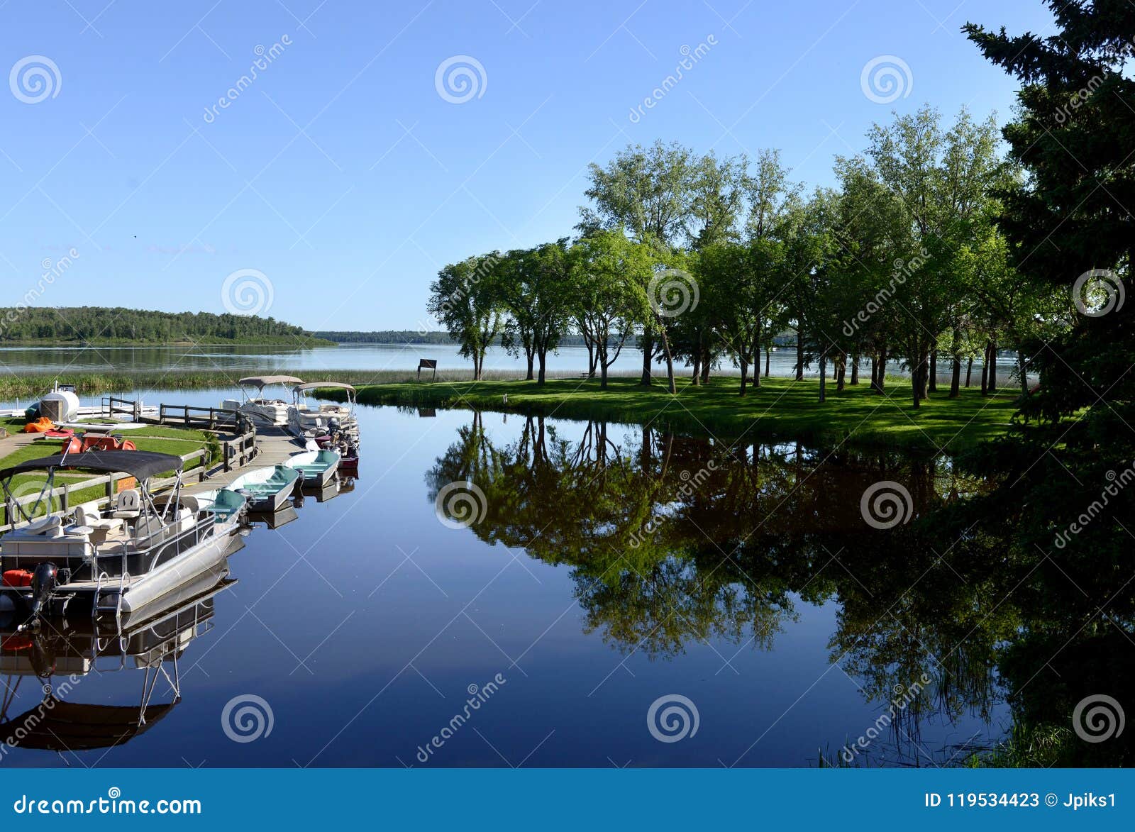 Dock reflection stock image. Image of nautical, nature - 119534423