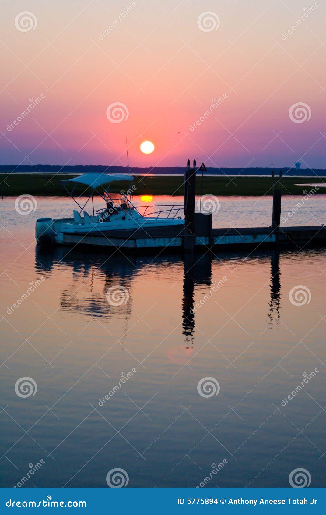 Boat Dock Sunset stock photo. Image of sunrise, relax - 5775894