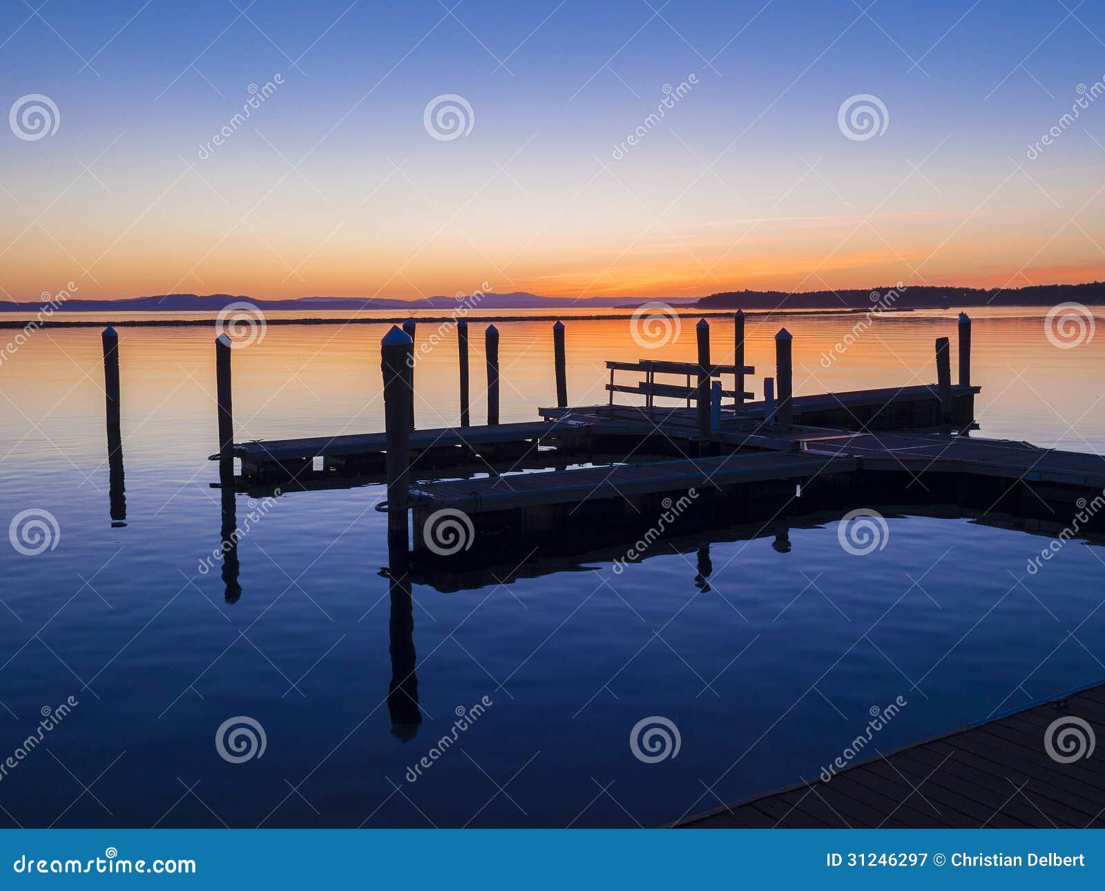 Boat dock at sunset stock image. Image of travel, island - 31246297