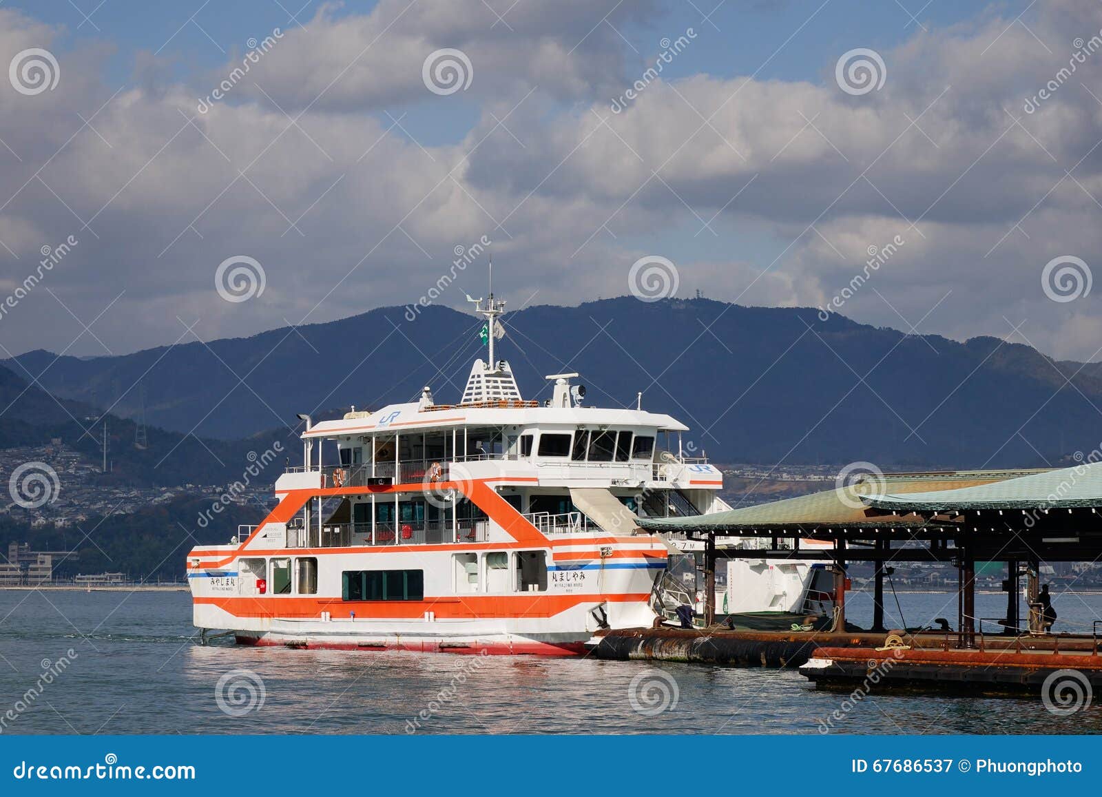 A Boat Docking at the Jetty in Hiroshima, Japan Editorial Photography ...