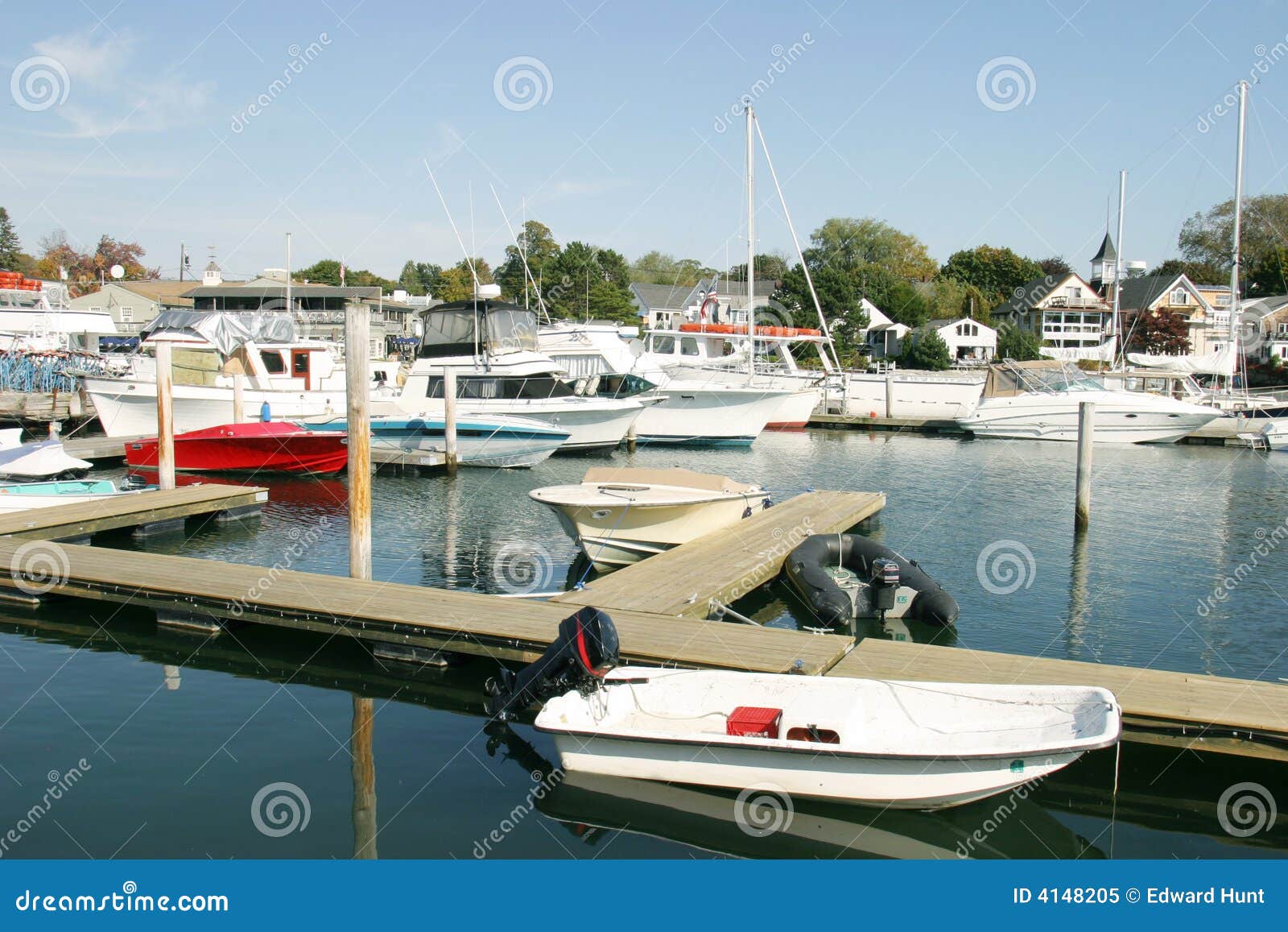 Boat Docks stock image. Image of landscape, town, boats - 4148205