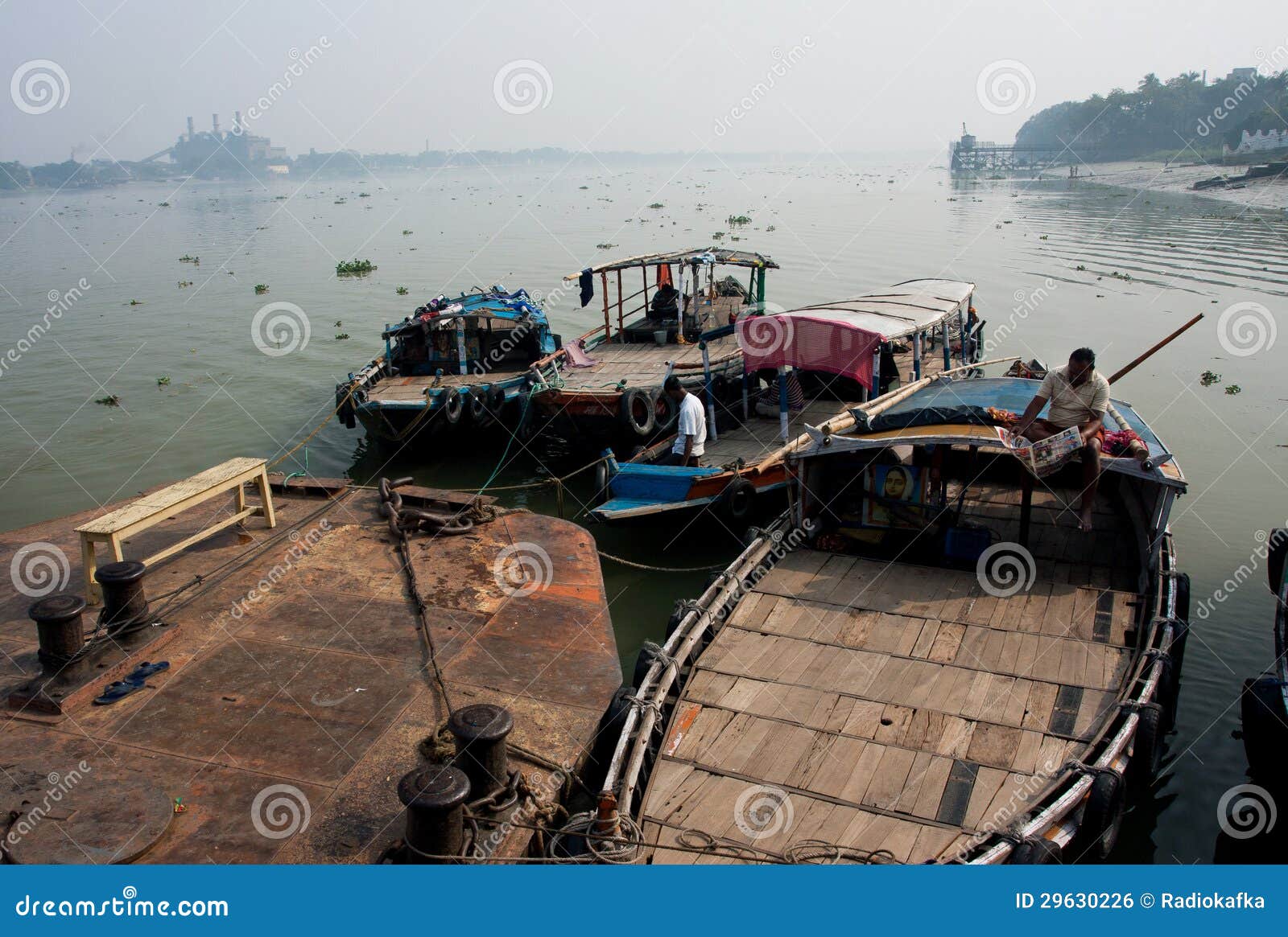 Boat Drivers Wait for the Passengers at the Old River Dock Editorial ...