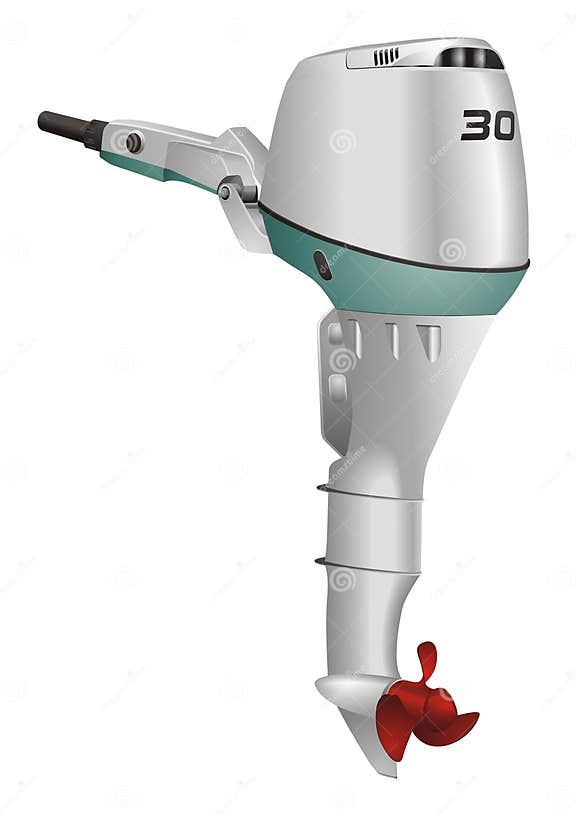 Boat engine stock vector. Illustration of equipment, machine - 16971681