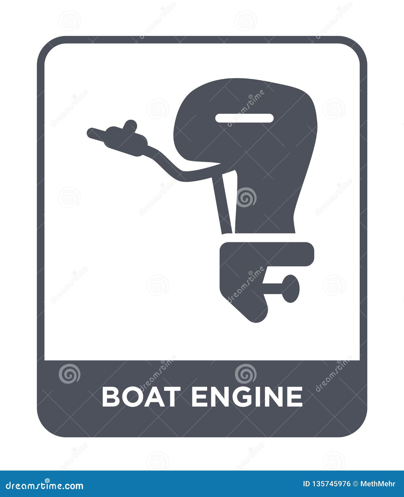 Boat Engine Isolated Icon. Simple Element Illustration From Nautical ...