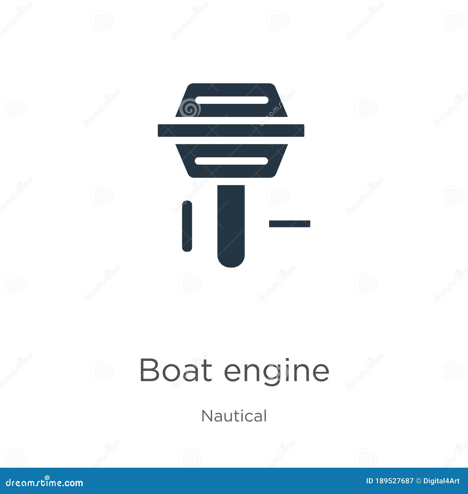 Boat Engine Icon Vector. Trendy Flat Boat Engine Icon from Nautical ...