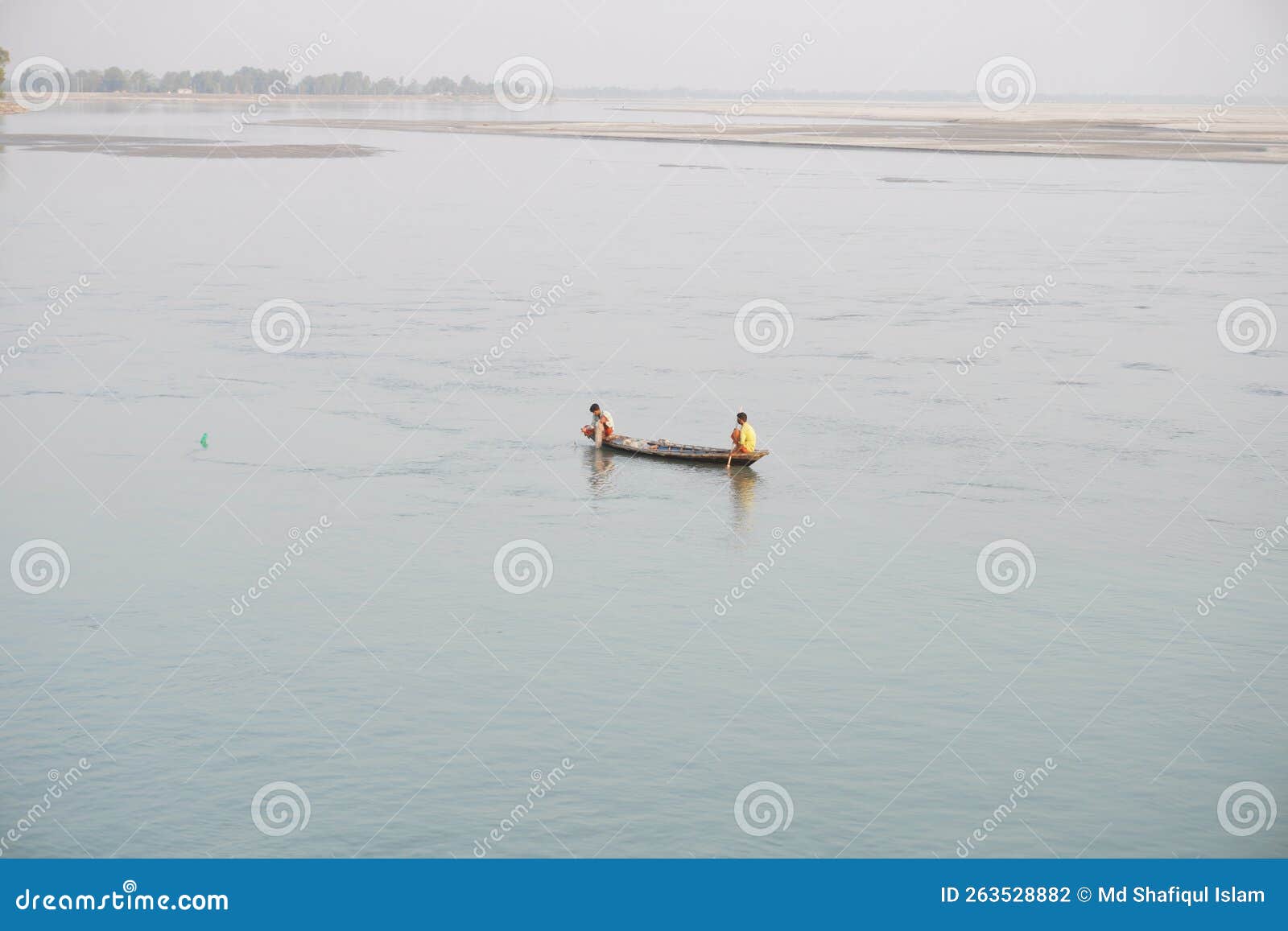 Hatibandha, Babgladesh-November 9th 2022-Two Man Running in the River ...