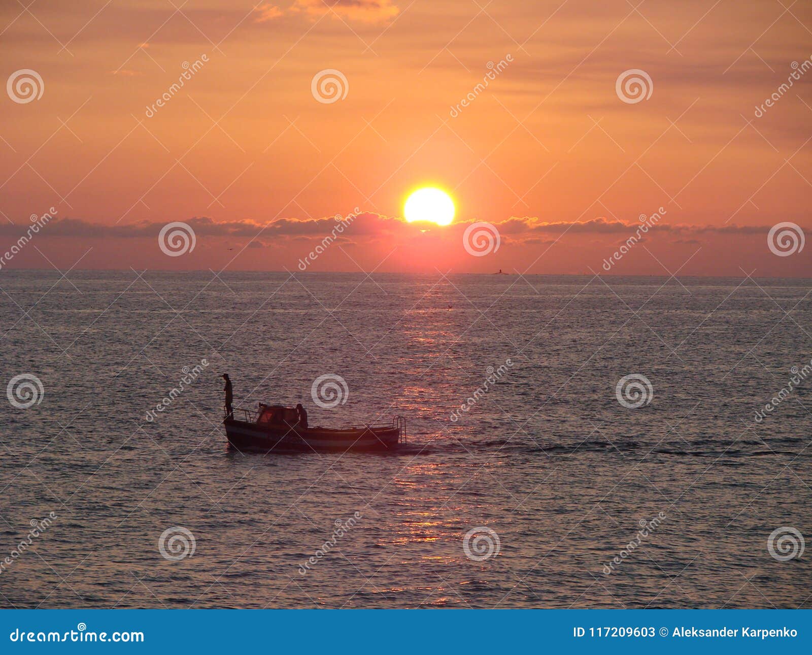 Sunset on Bleak See stock image. Image of water, boat - 117209603