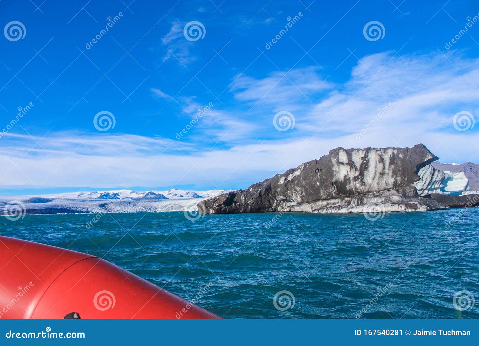 Boat Floating in the Artic Lake Stock Image - Image of landscape ...