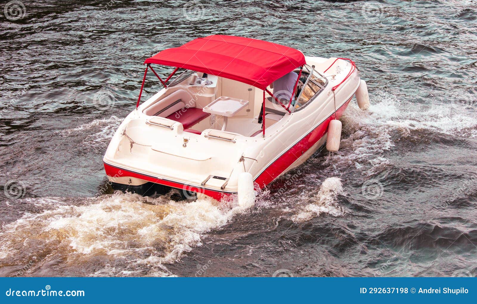 The Boat Floats on the Water of the River Stock Photo - Image of ...