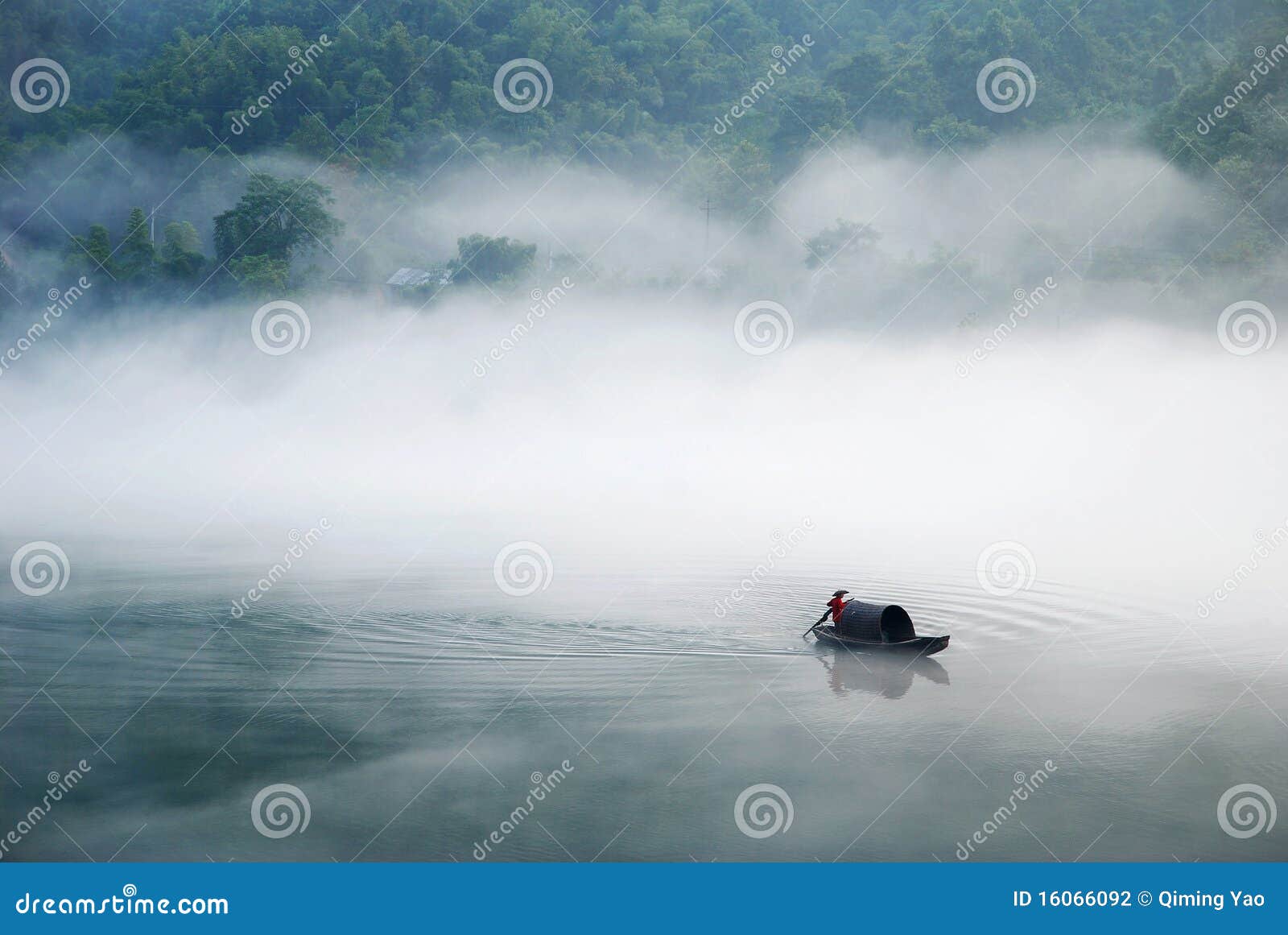 Boat in the fog stock photo. Image of haze, morning, humidity - 16066092