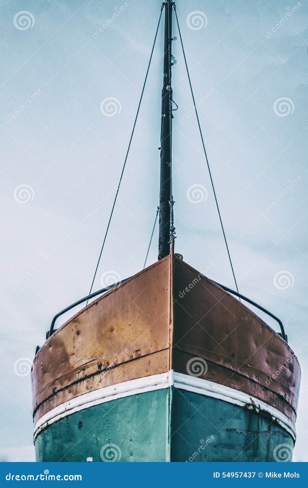 Boat front stock image. Image of mast, fisher, fishing - 54957437