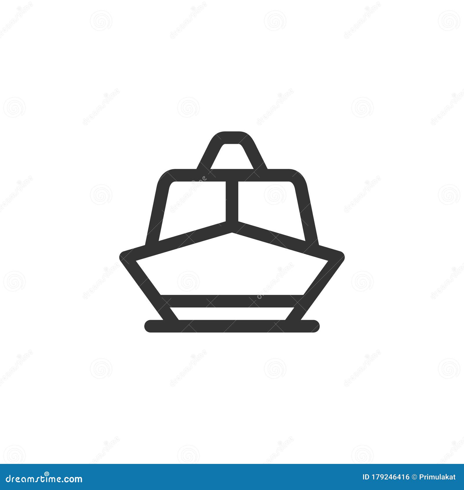 Boat Front View Vector Icon Isolated On Transparent Background ...