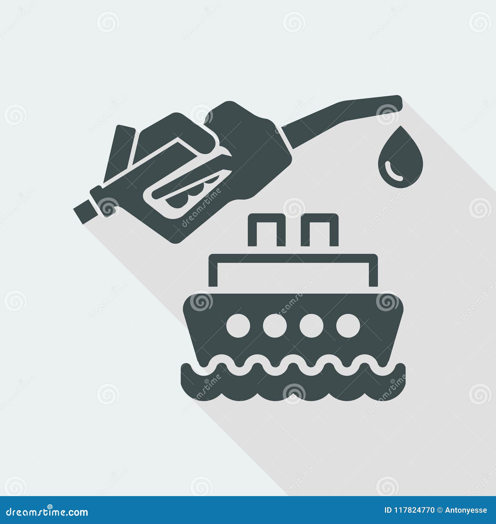 Boat fuel - vector icon stock vector. Illustration of petroleum - 117824770