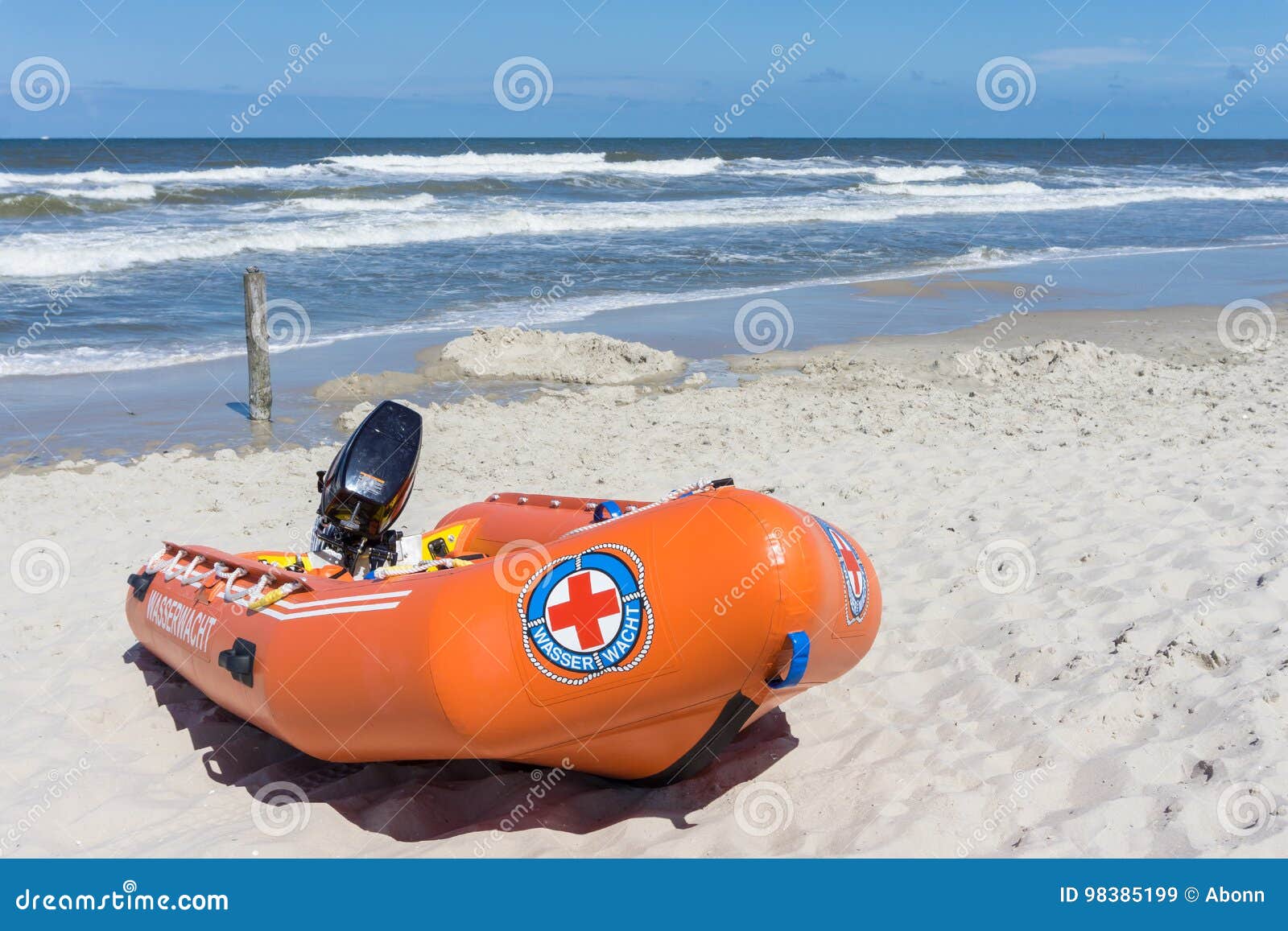 Boat from the German Lifeguard Editorial Stock Image - Image of swimmer ...