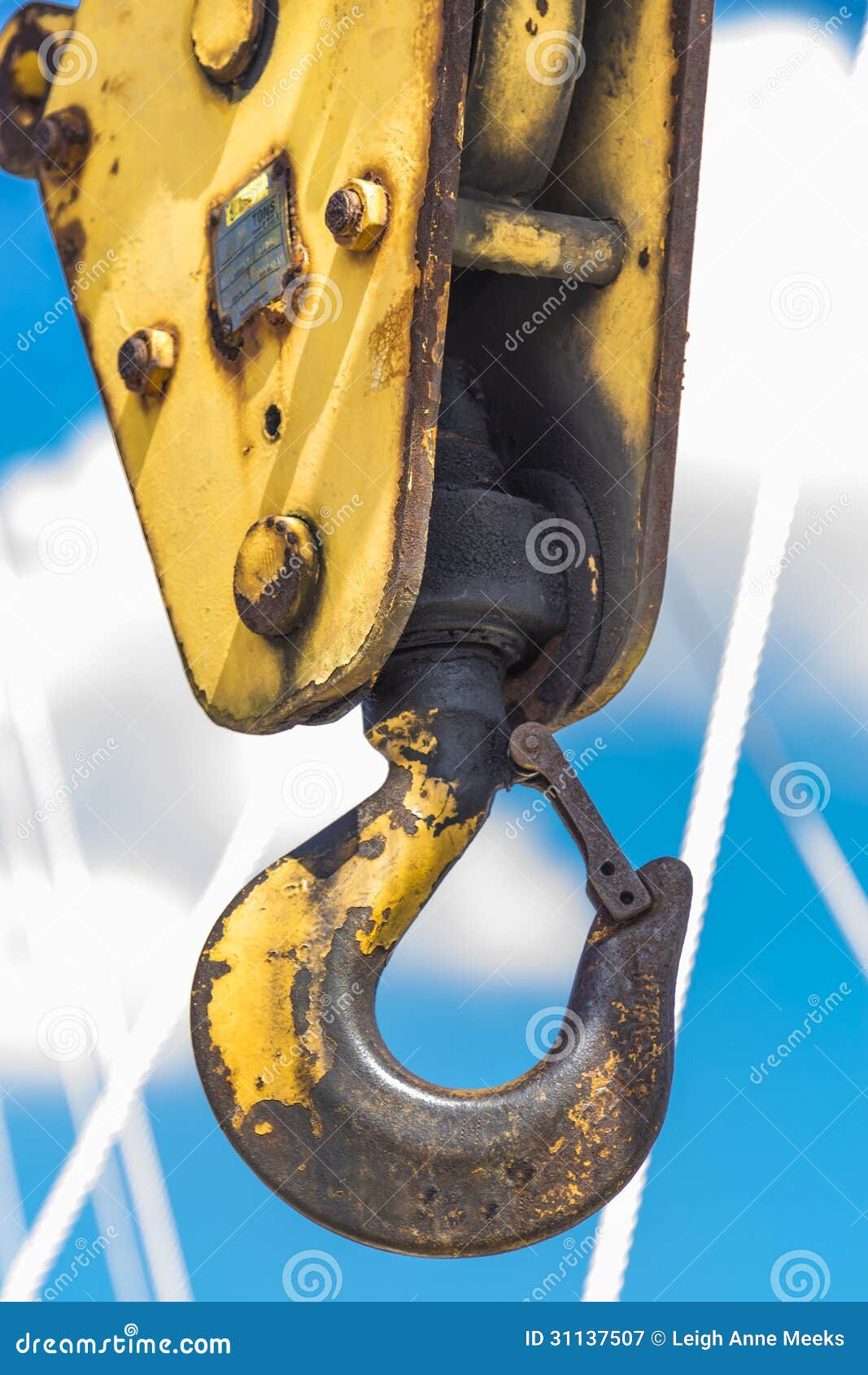 Boat Hoist Hook stock image. Image of crane, metal, white - 31137507