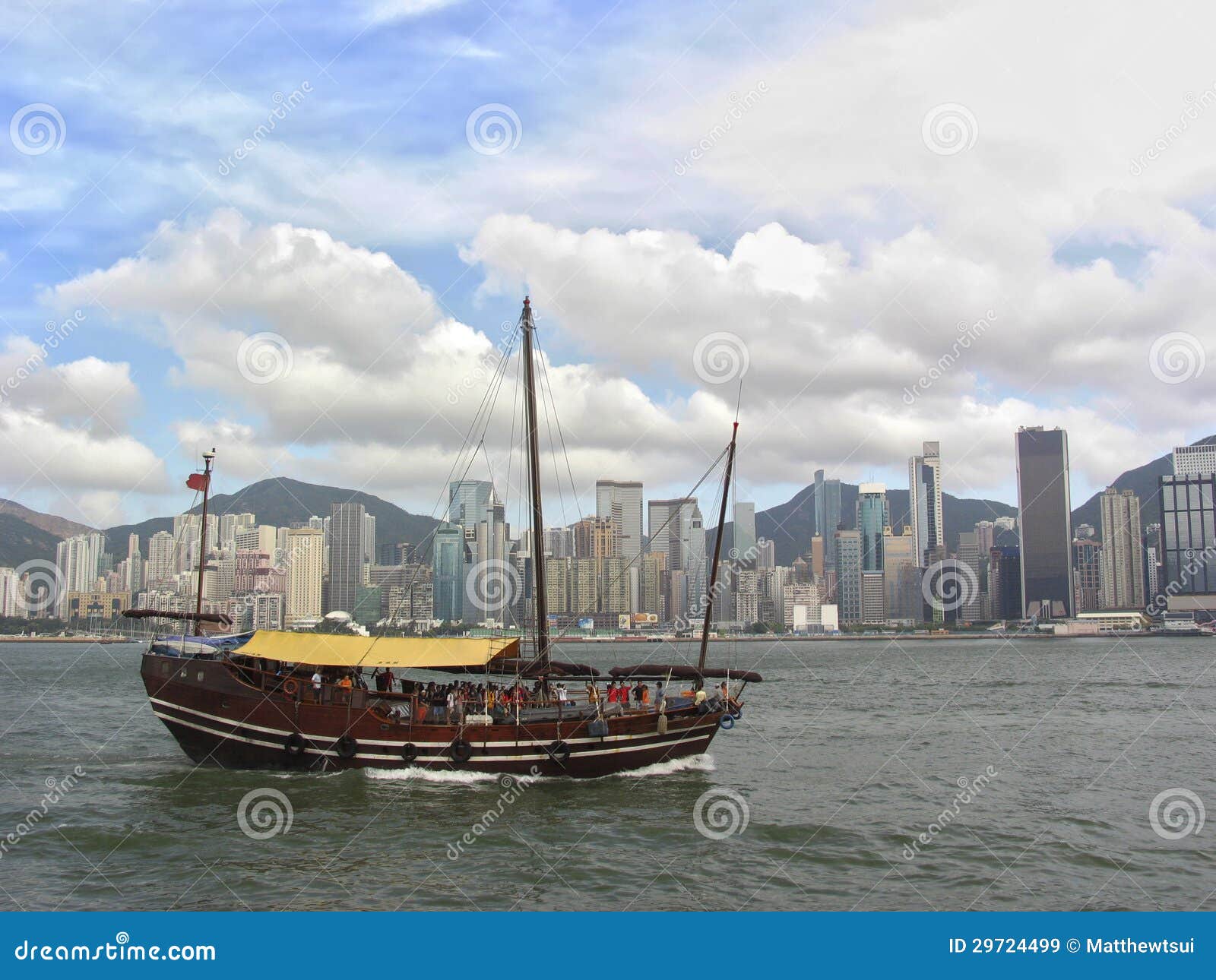 Hong Kong Harbor & Boat Editorial Stock Image - Image of destination ...