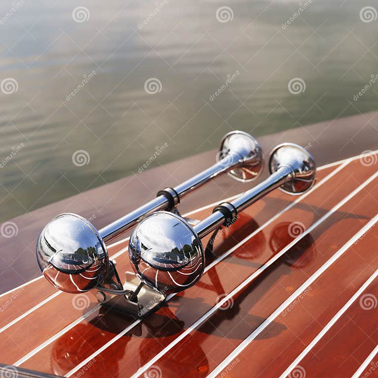 Boat horns. stock photo. Image of recreation, motorboat - 3470656
