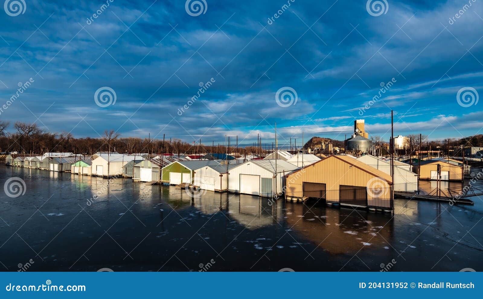 Boat Houses in Red Wing in Minnesota Stock Photo - Image of wing ...