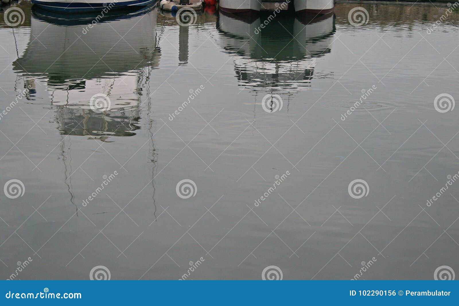 BOAT HULL REFLECTIONS in the WATER Stock Photo - Image of tranquil ...