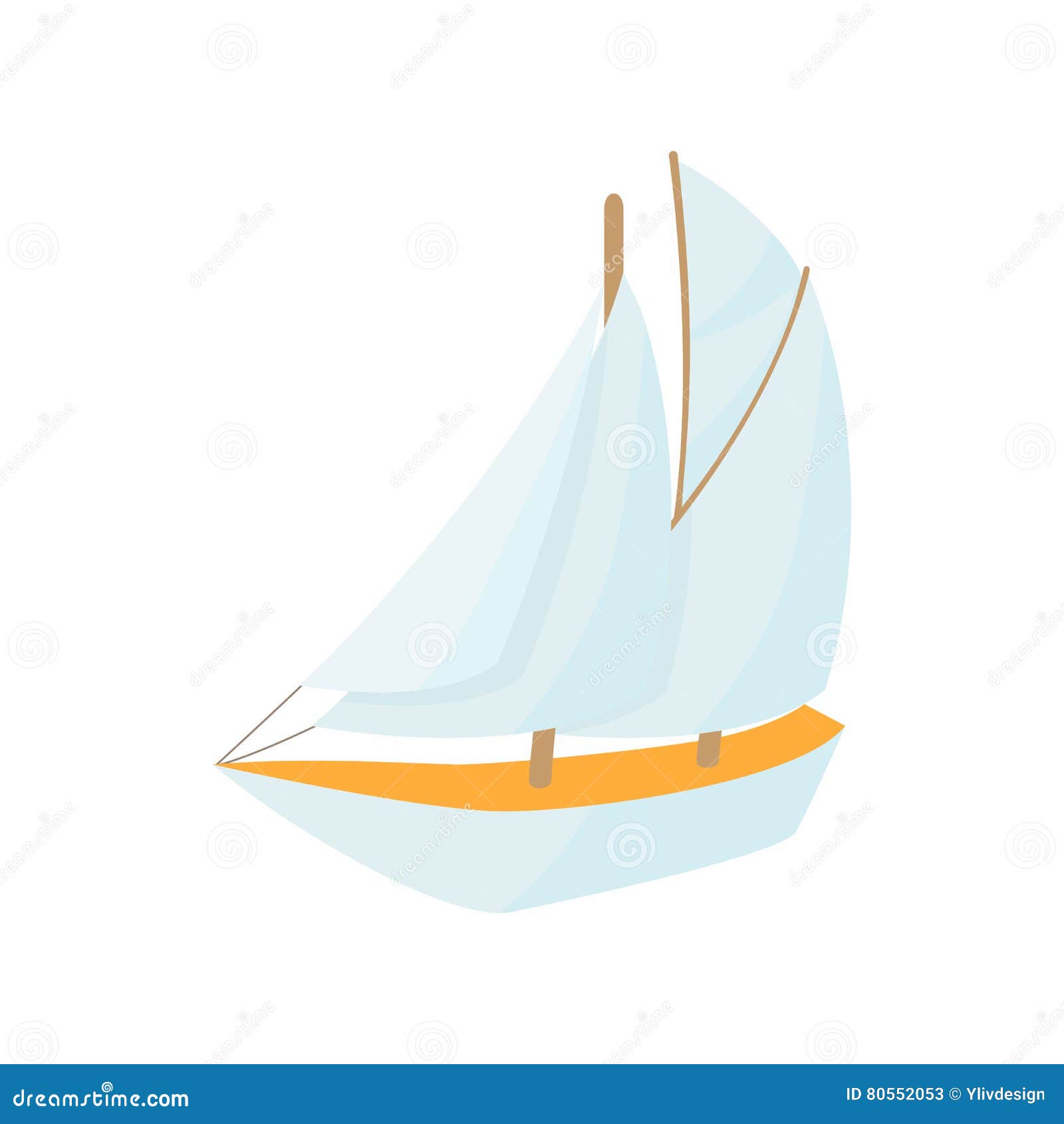 Boat icon, cartoon style stock vector. Illustration of silhouette ...
