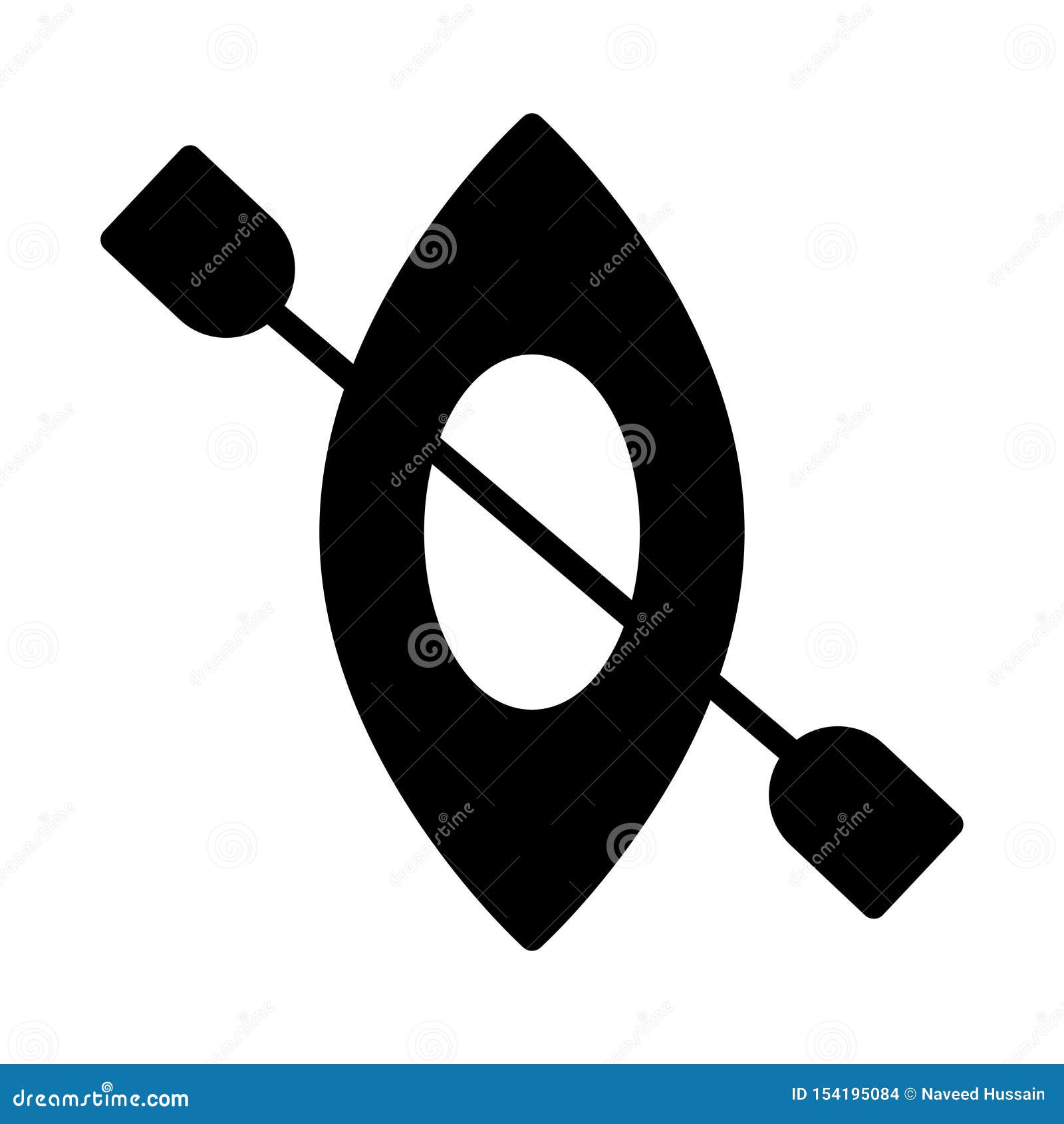 Boat Glyph Flat Vector Icon Stock Vector - Illustration of kayaking ...